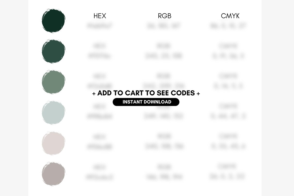 Eucalyptus Color Palette, Neutral Boho Branding for Website and Social ...