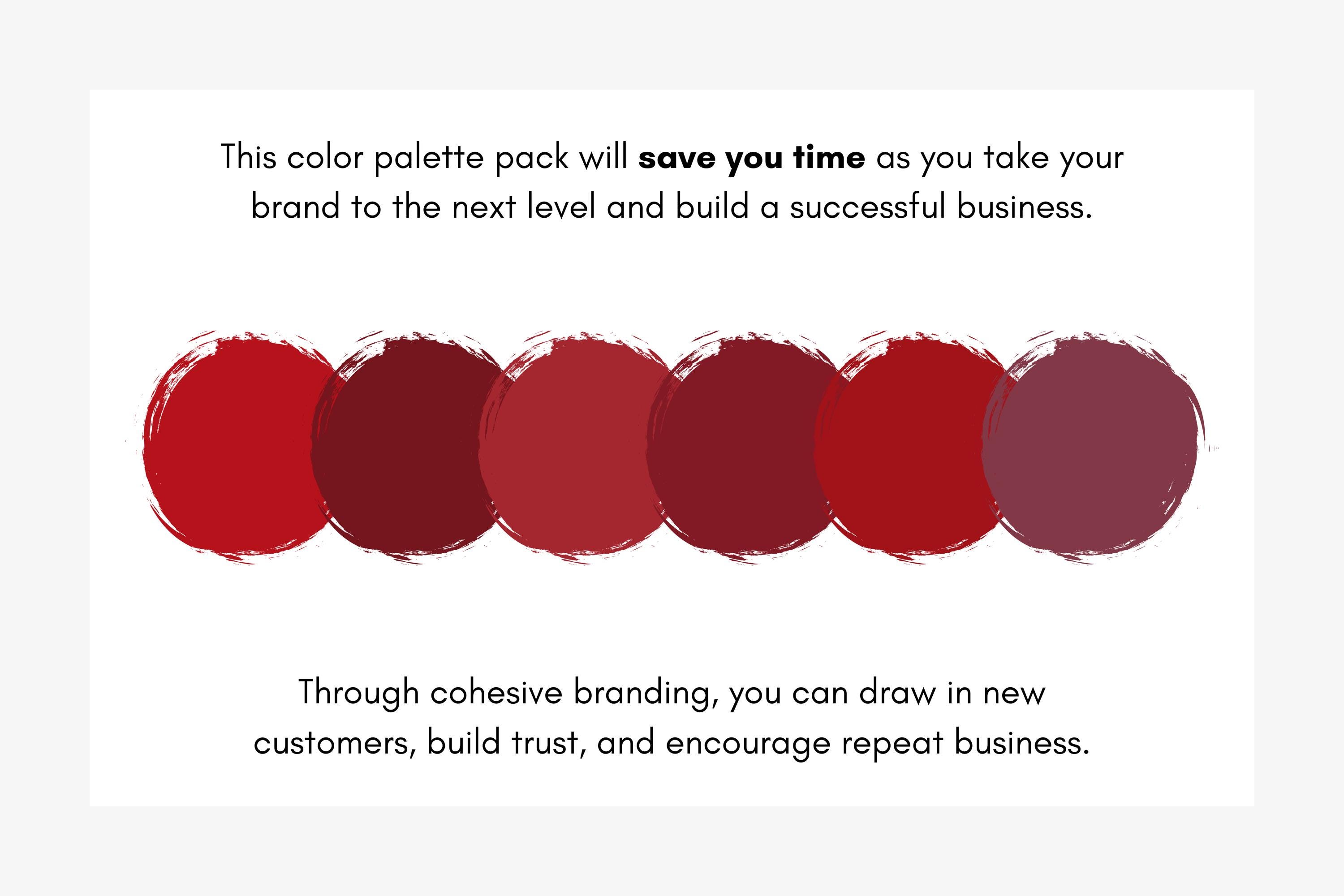Cherry Burst Color Palette, Rich Red Shades, Small Business Branding ...