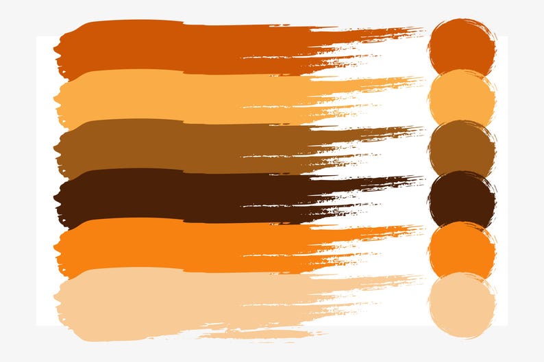 Orange and Brown Fall Color Palette, Branding Design for Small Business ...