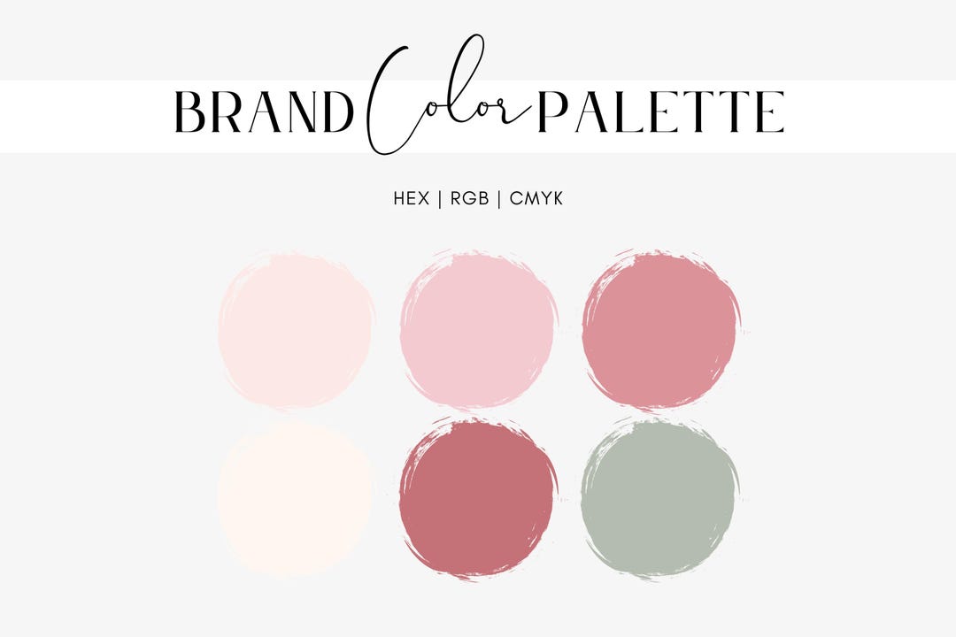 Soft Blush Pink, Sage Green Color Palette, Natural Theme, Website ...