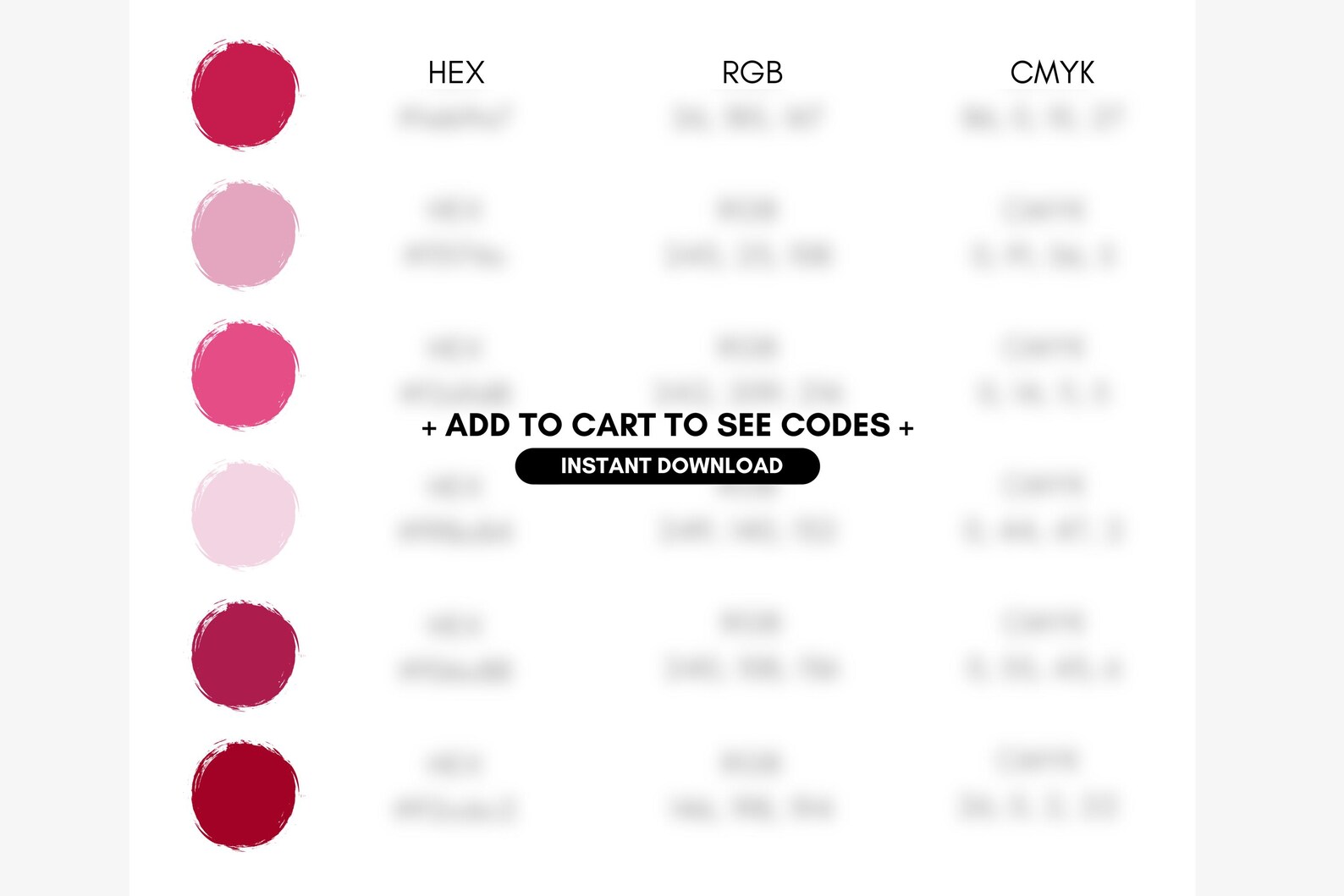 Bright Rich Pink Shades, Color Palette, Soft Pale Pink Brand Colors ...