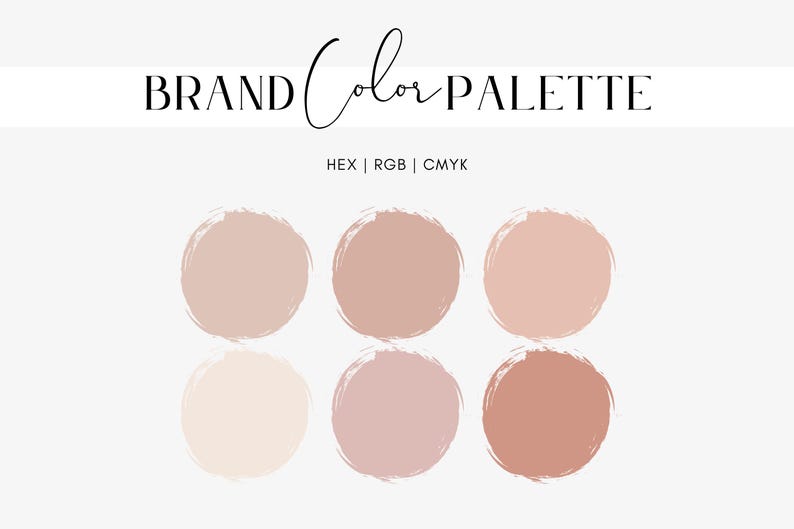 Rose Gold Color Palette, Neutral, Soft Brand Colors, Sand, Blush Peach ...