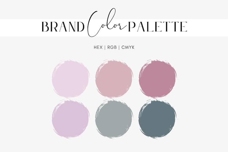 Soft Purple, Lilac Color Palette, Brand Colors for Small Business ...