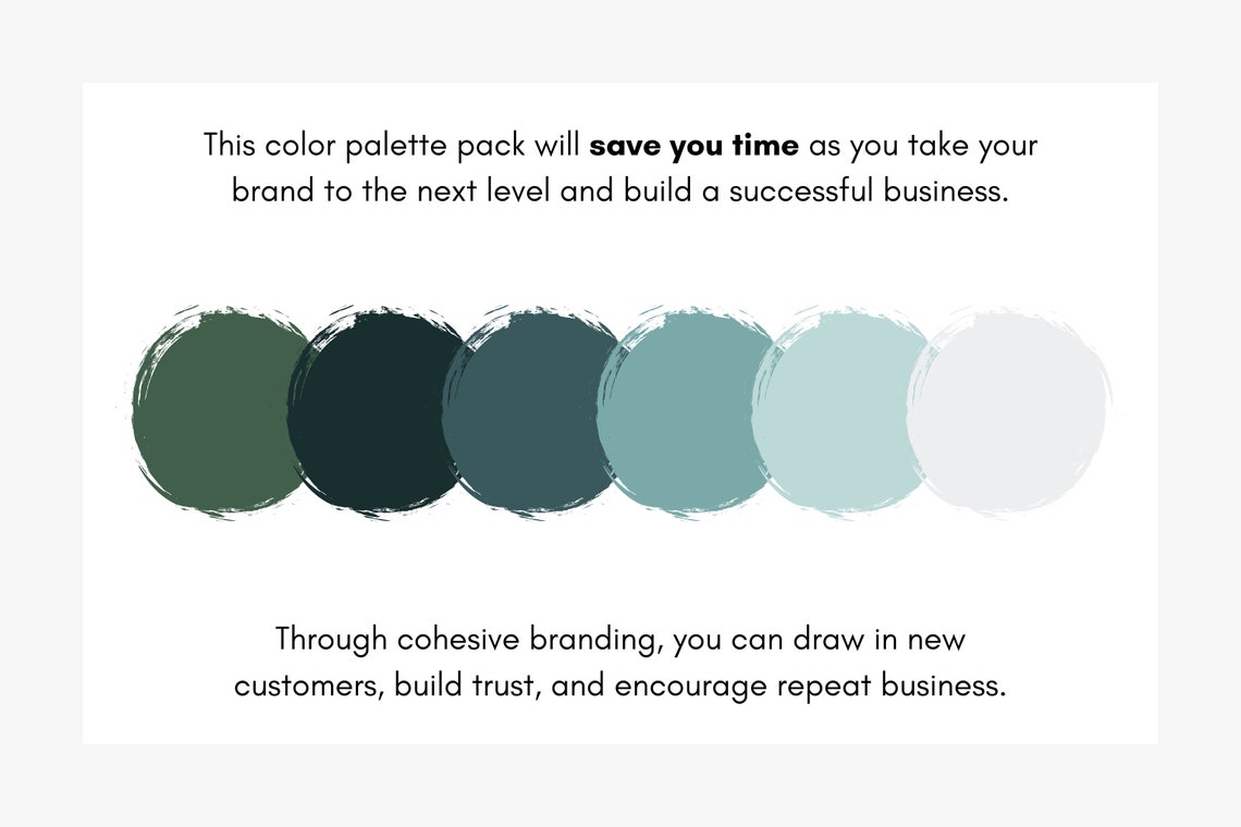 Blue Green Color Palette, Moody Branding for Website and Social Media ...