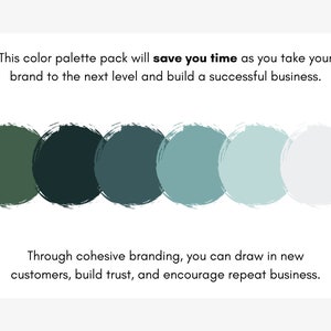 Blue Green Color Palette, Moody Branding for Website and Social Media ...