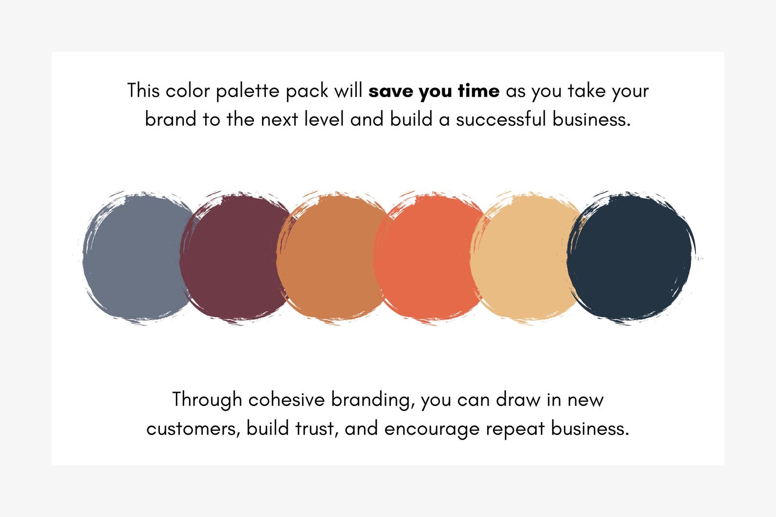 Dark Blue, Burgundy, Orange Color Palette, Designer Branding for Small ...