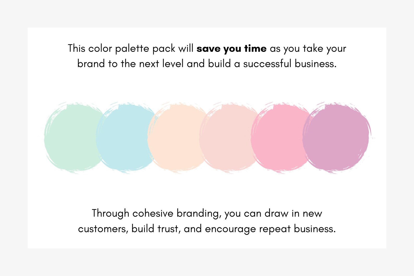Pastel Color Palette, Digital Branding Design, Green, Blue, Peach, Soft ...