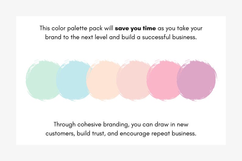 Pastel Color Palette, Digital Branding Design, Green, Blue, Peach, Soft ...