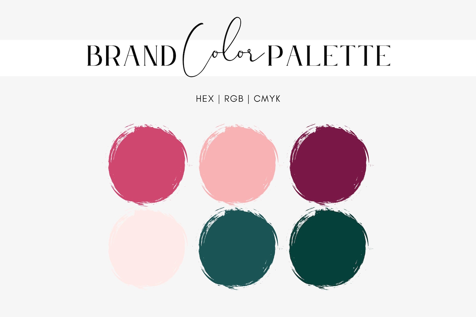 Dark Pink, Burgundy, Pastel Pink, Emerald Green Color Palette, Small ...