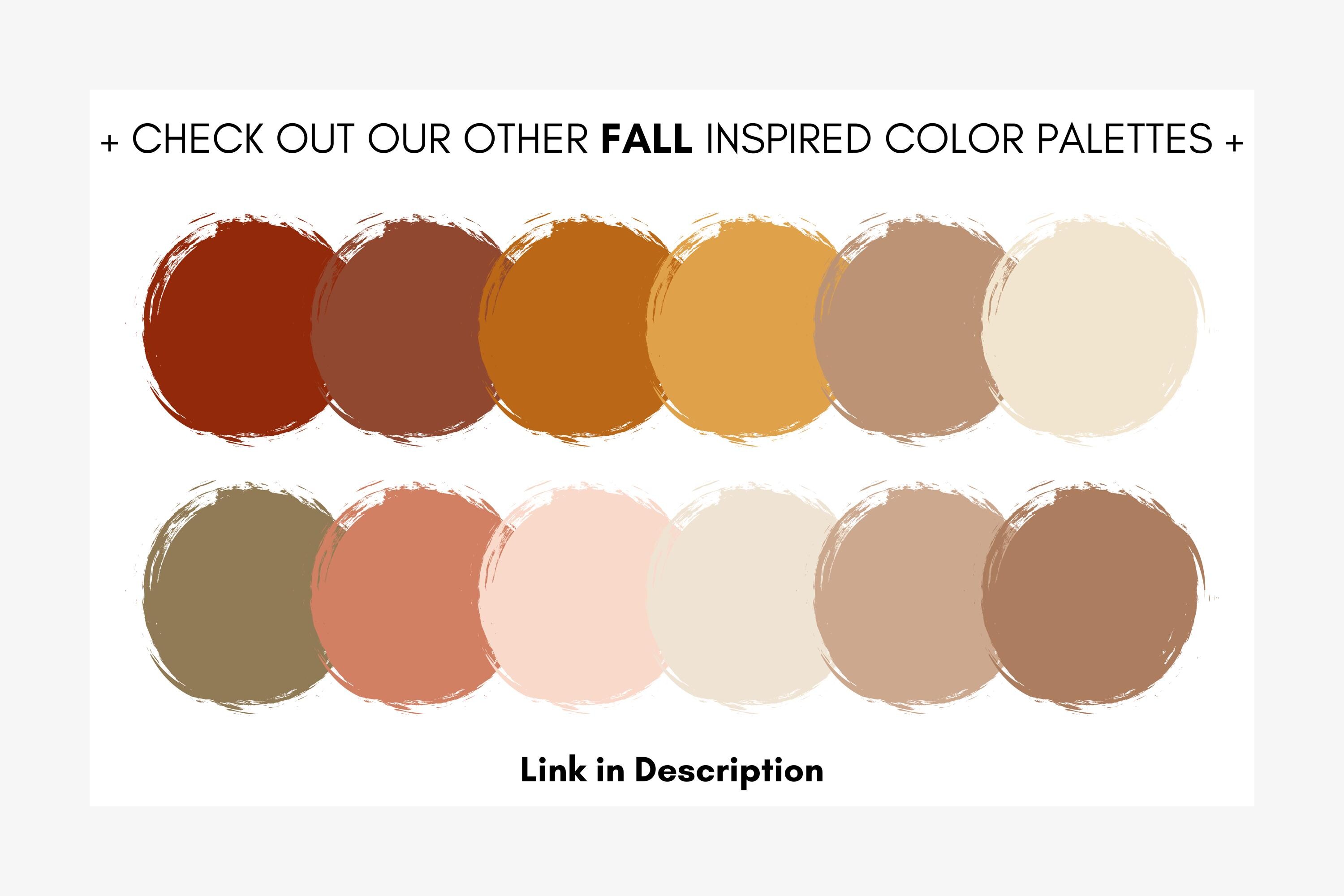 Vibrant Autumn Color Palette for DIY Branding Design, Fall Leaves ...