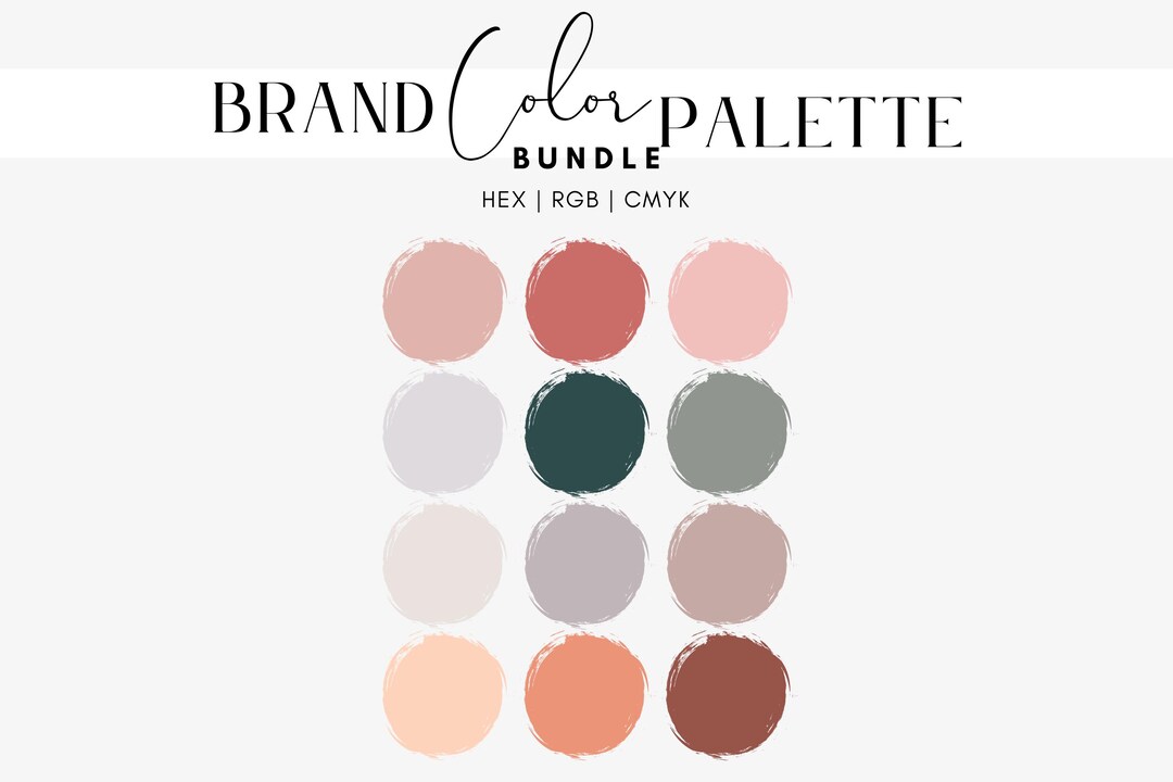 Soft Boho Color Palette, Peach, Coral Blush Pink, Gray, Emerald, Sage ...