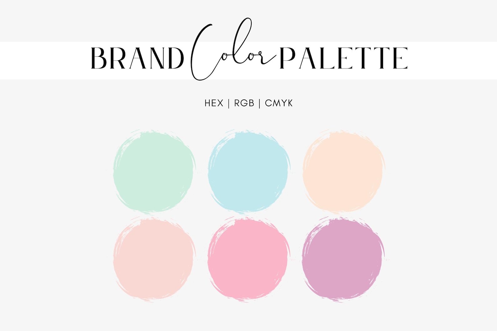 Pastel Color Palette, Digital Branding Design, Green, Blue, Peach, Soft ...