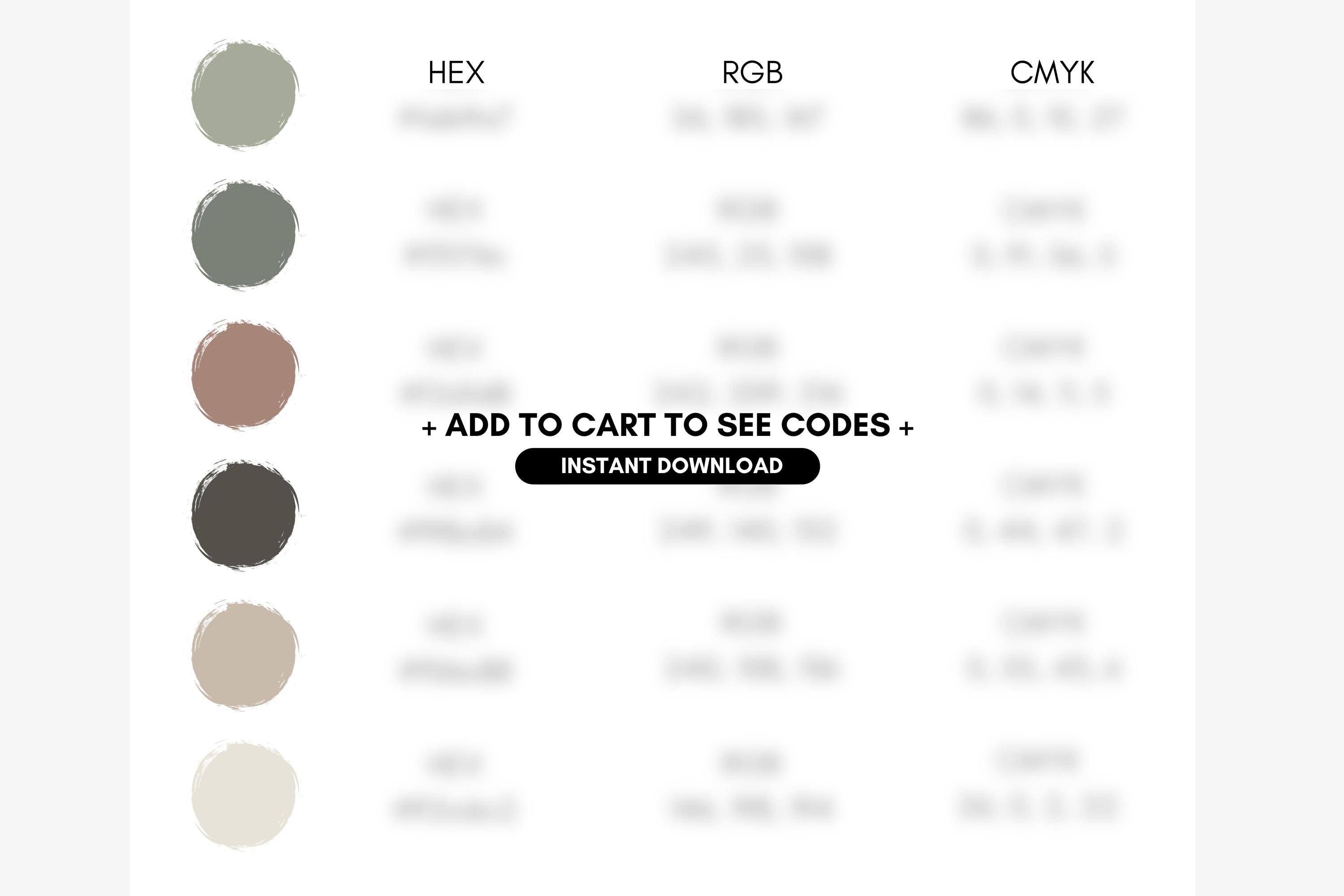 Weekend Retreat Boho Color Palette, Sage Green, Camouflage Green ...