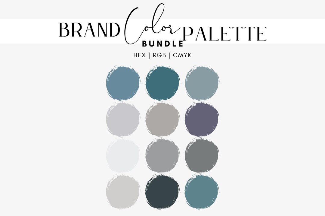 Modern Moody Color Palette Bundle, Digital Color Scheme, Branding ...