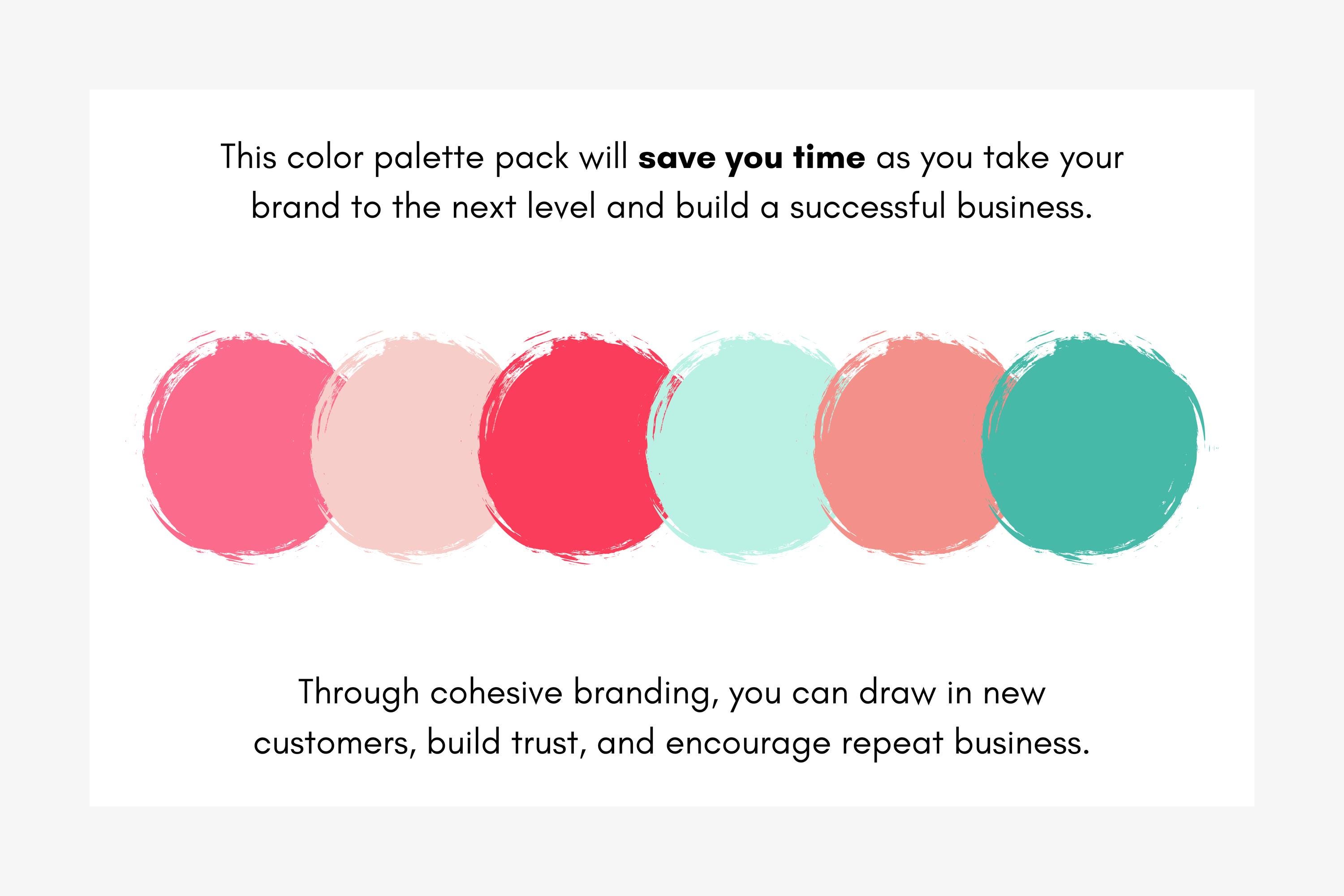 Bubble Gum Pop Color Palette, Pink and Teal Hues for Branding ...
