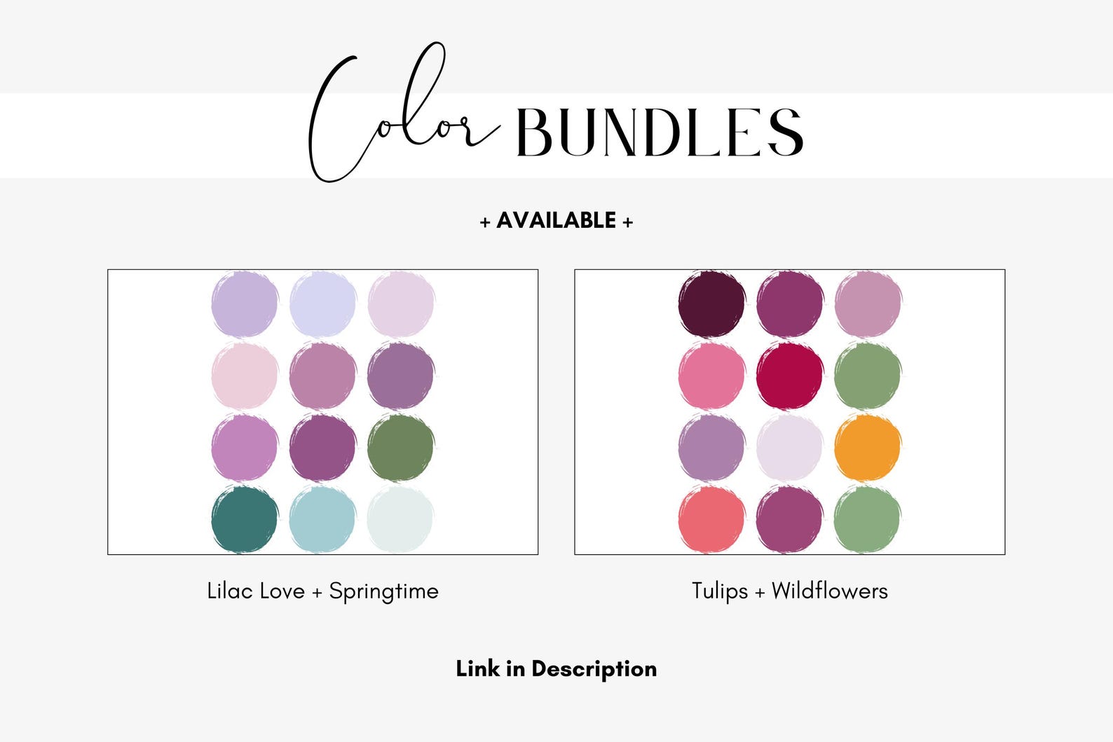 Hydrangea Color Palette, Purple Shades, Lavender, Dusty Rose, Branding ...