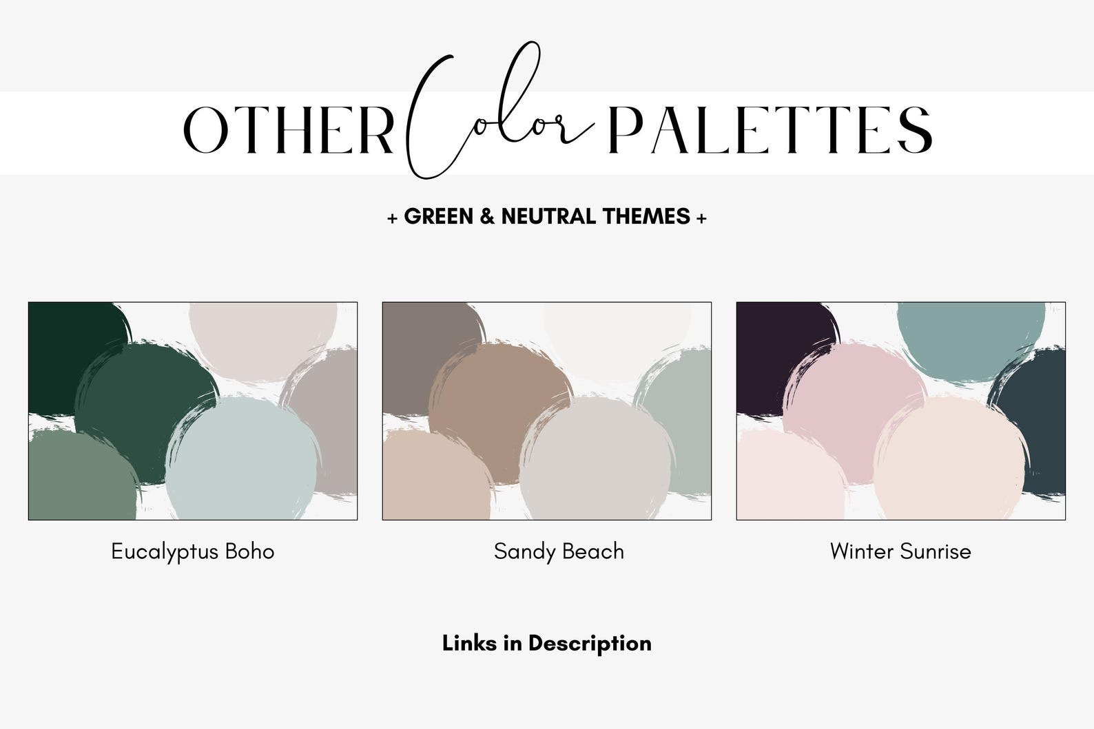 Eucalyptus Color Palette, Neutral Boho Branding for Website and Social ...