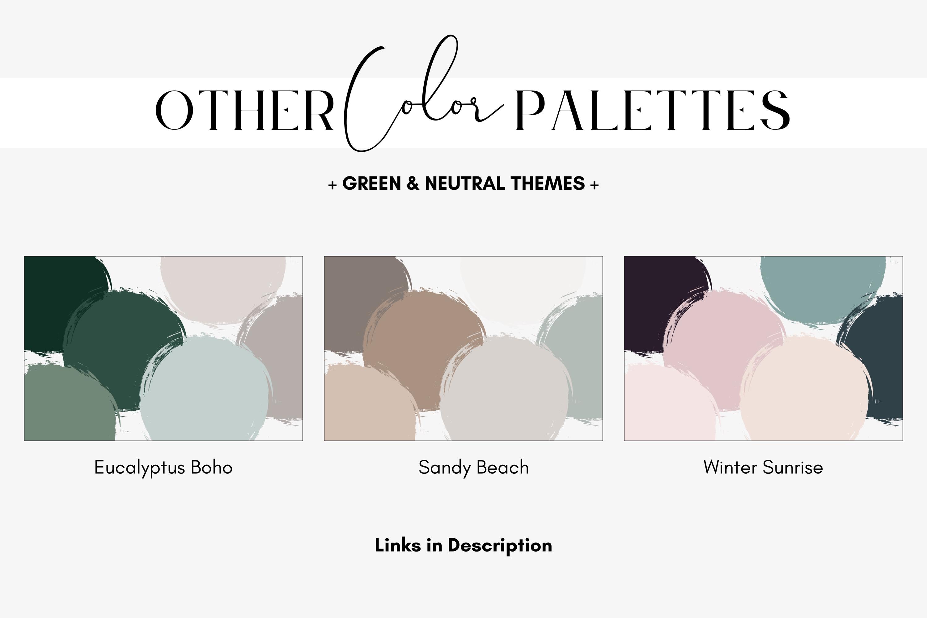 Eucalyptus Color Palette, Neutral Boho Branding for Website and Social ...