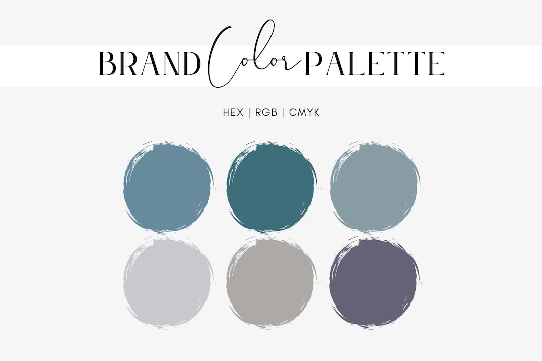 Pacific Coast Color Palette for Creative Branding, Charcoal Blue, Dark ...