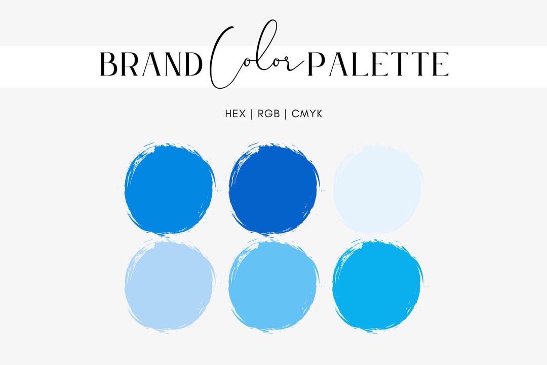 Vibrant Blue Color Palette for Website Color Scheme, Branding Design ...