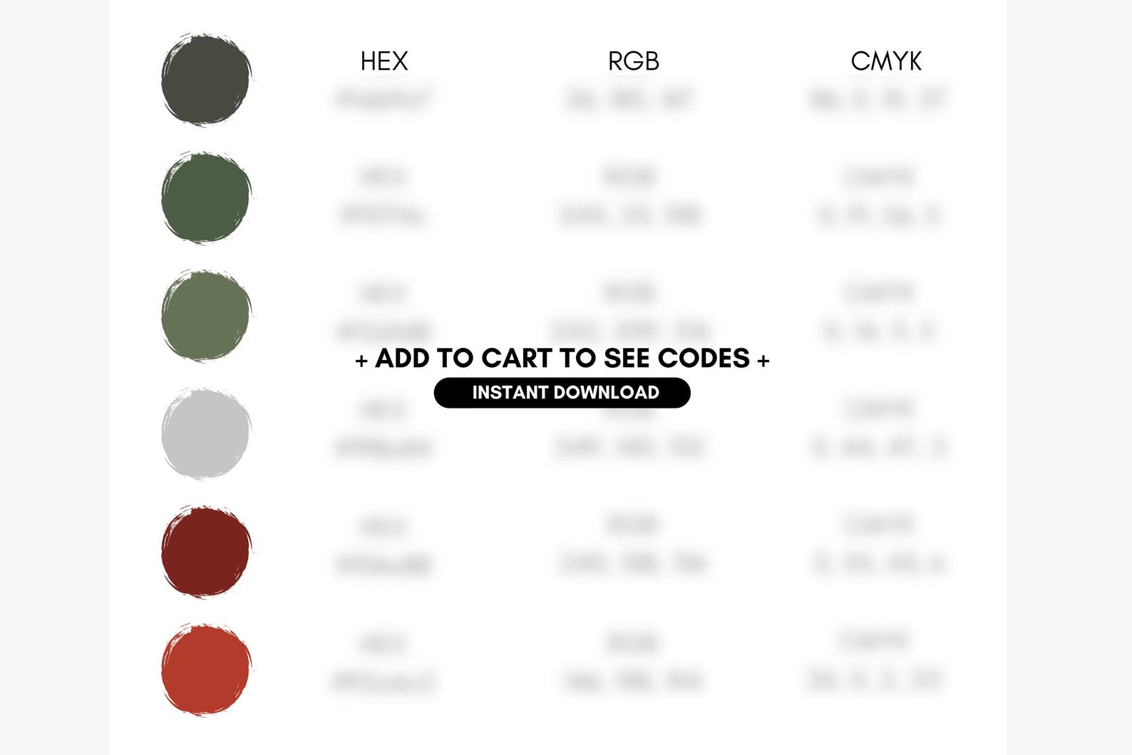 Earthy Christmas Color Palette for Branding Design, Green and Red ...