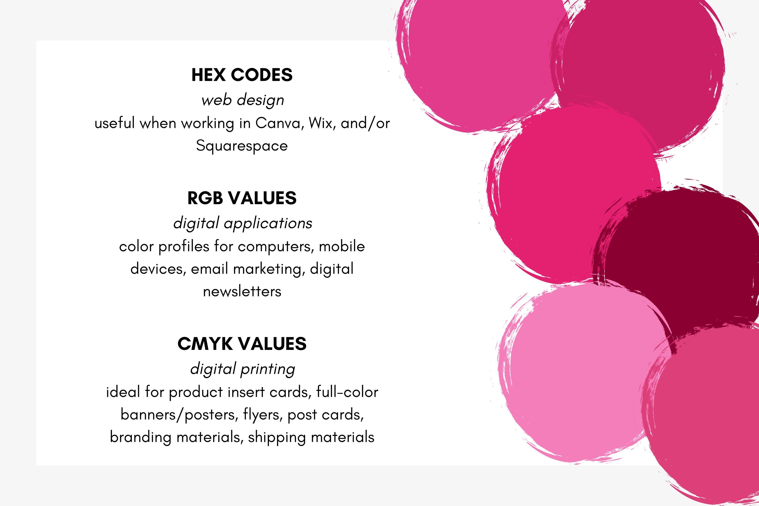Fuchsia Color Palette, Vibrant Pink Shades for Small Business Branding ...