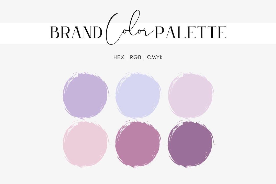 Lilac Color Palette for Branding, Soft Spring Brand Colors, Pale ...