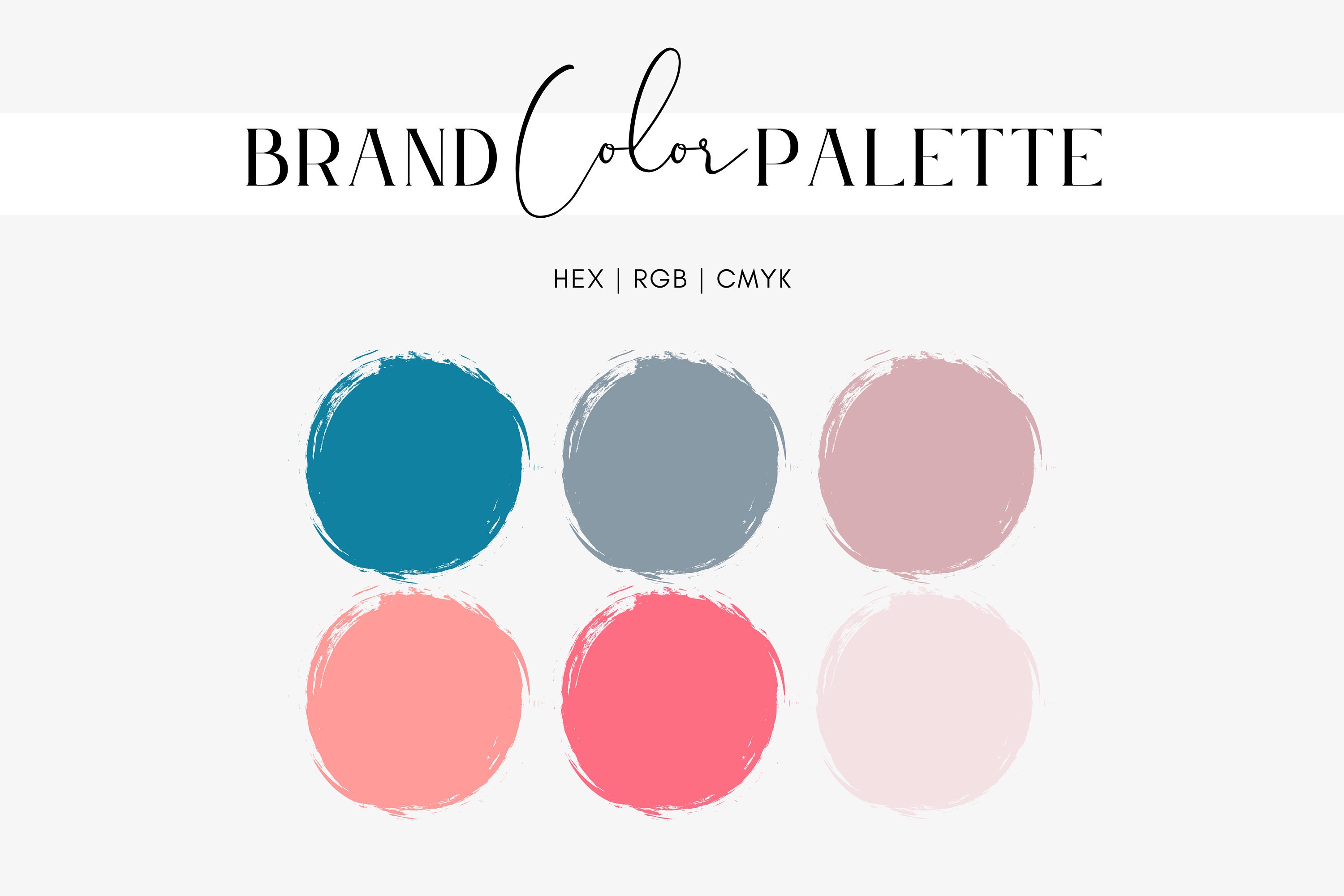 Blue Pink Color Palette, Branding Design, Bright Bold Color Scheme for ...