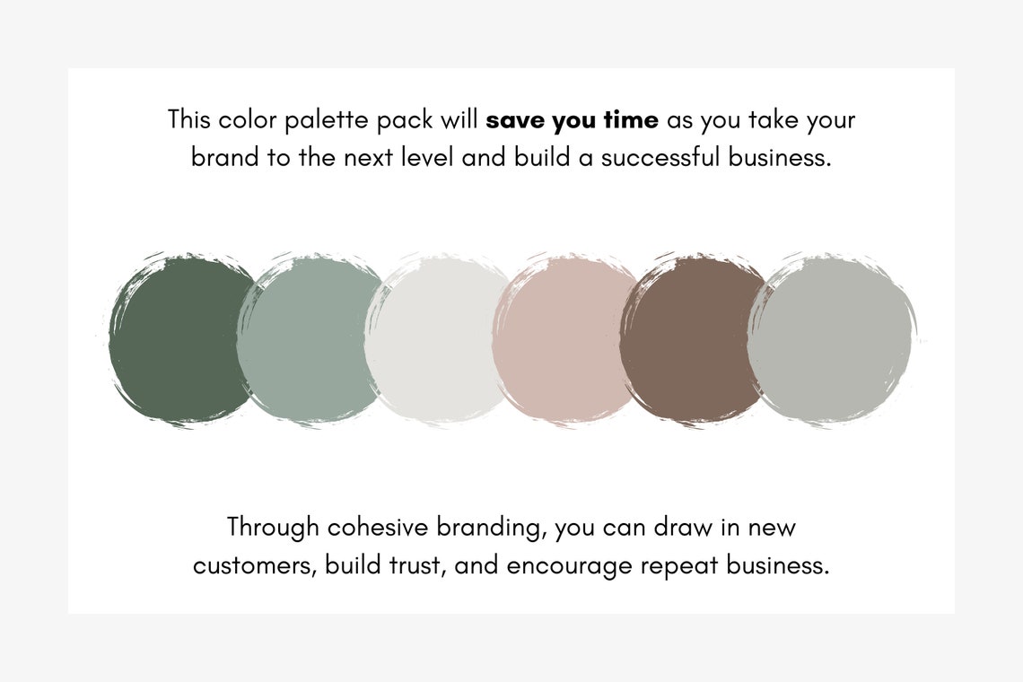 Eucalyptus Color Palette, Neutral Boho Branding for Website and Social ...