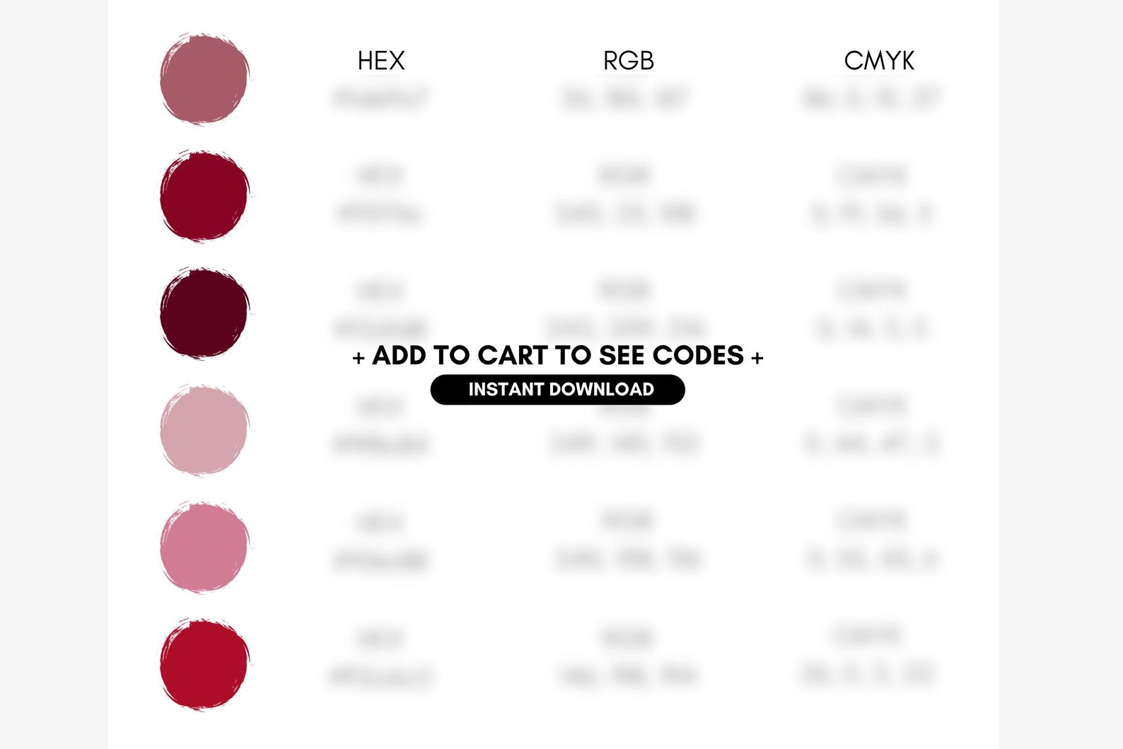 Rich Red Shades, Soft Ash Pink Color Palette, Love, Brand Colors ...