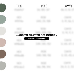 Eucalyptus Color Palette, Neutral Boho Branding for Website and Social ...