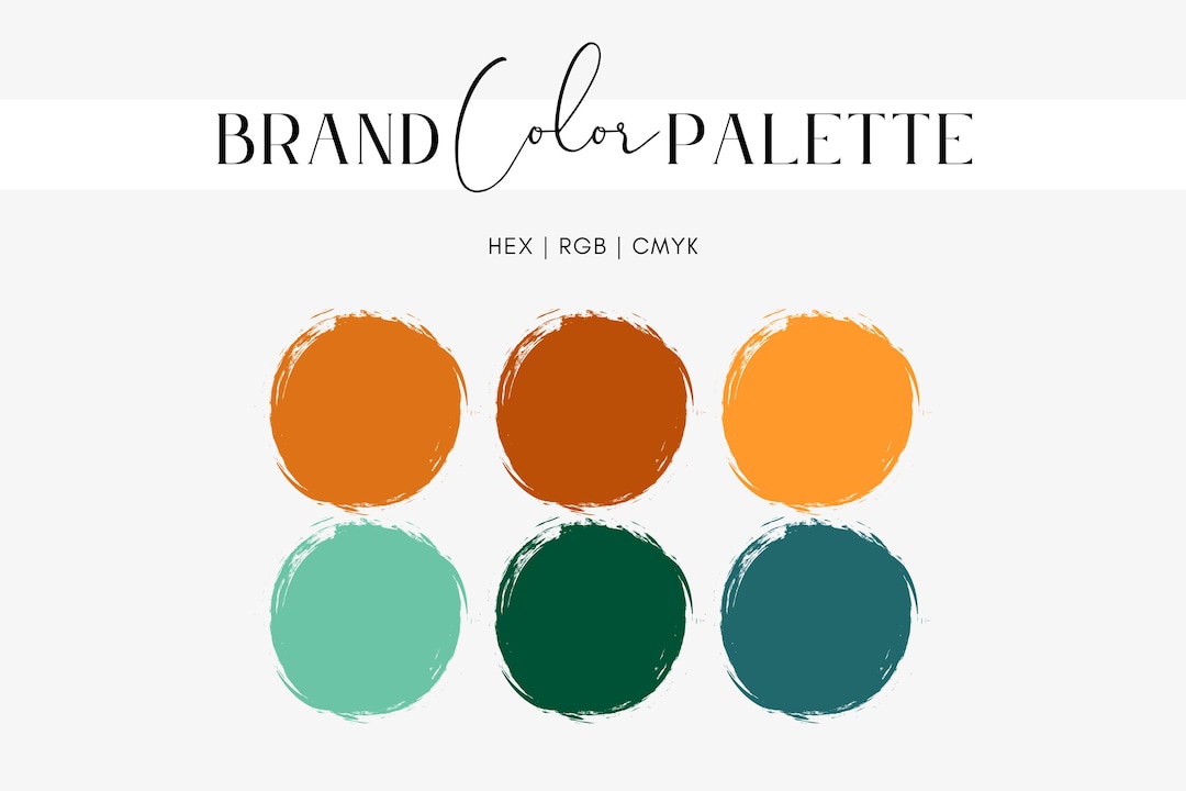 Orange and Green Shades Color Palette, Brand Colors for Marketing and ...