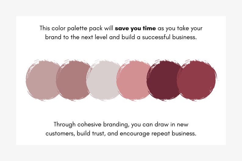 Elegant Pink Champagne, Ash Rose, Rich Burgundy Color Palette, Brand ...