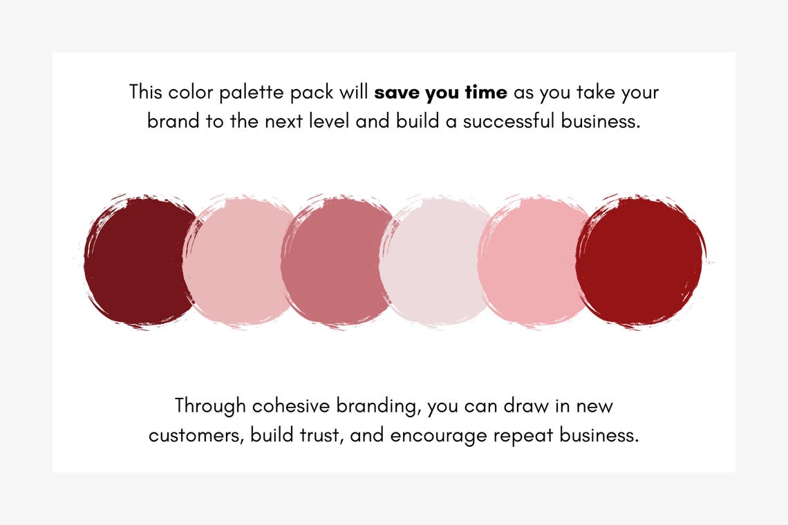 Soft Blush Pink, Dusty Rose, Rich Red Shades, Color Palette, Love ...