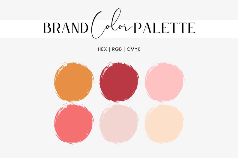 Grapefruit Color Palette for Branding, Marigold, Blood Red Orange, Soft ...