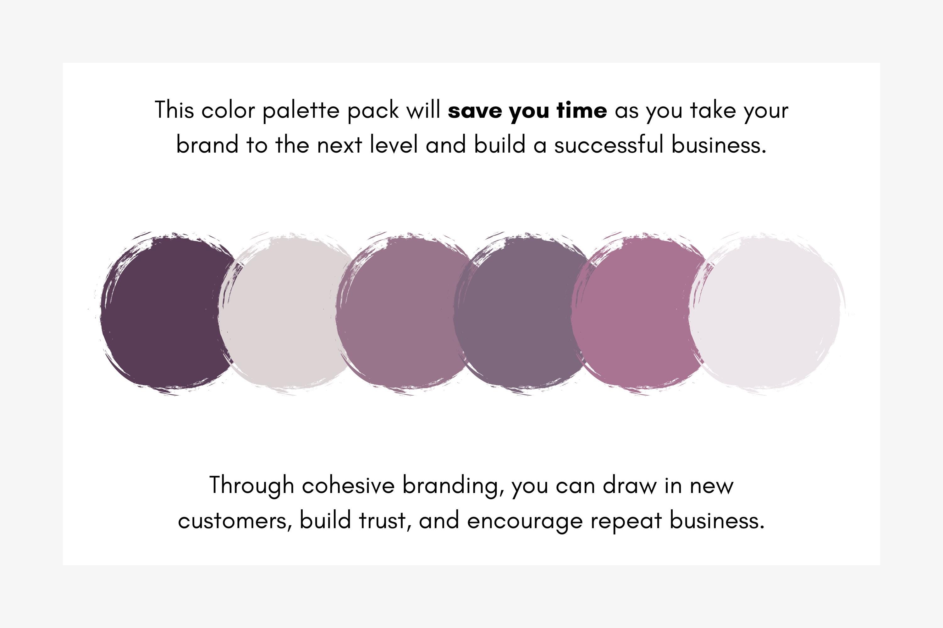 Romantic Purple Shades Color Palette, Small Business Branding, Website ...