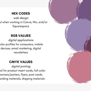 Hydrangea Color Palette, Purple Shades, Lavender, Dusty Rose, Branding ...