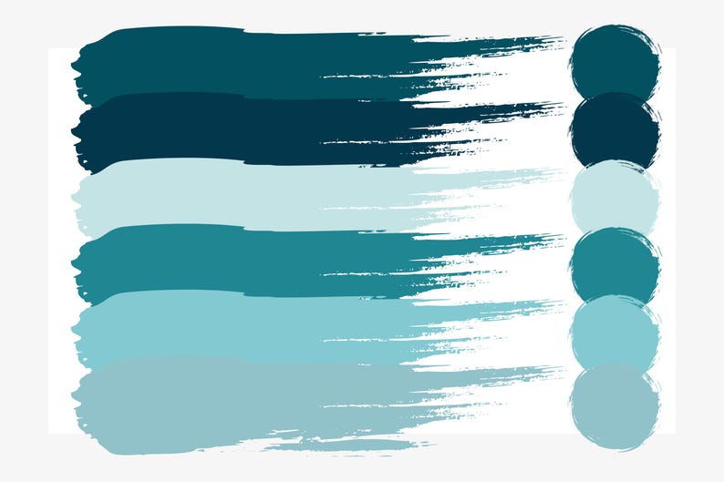 Vibrant Turquoise Color Palette, Teal, Midnight Blue, Aqua ...