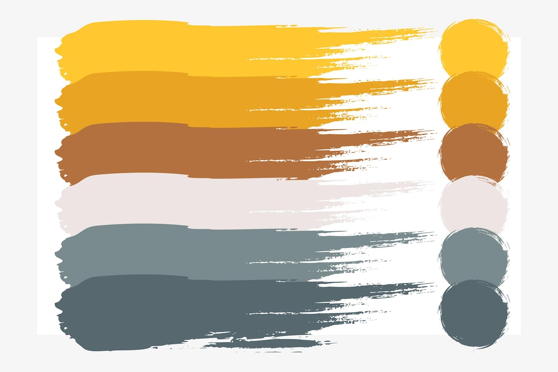 Golden Hour Color Palette, Yellow, Teal Green, Boho Aesthetic, Branding ...