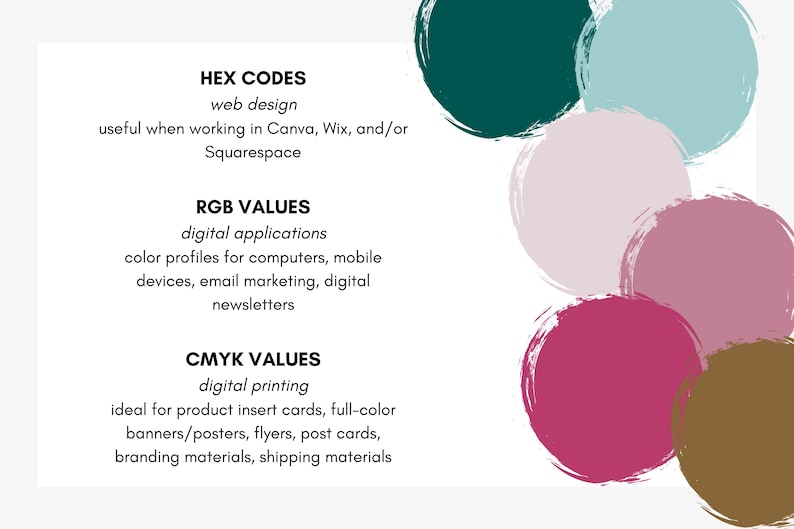 Rustic Pink Peony Color Palette for Branding, Emerald Green, Mint ...