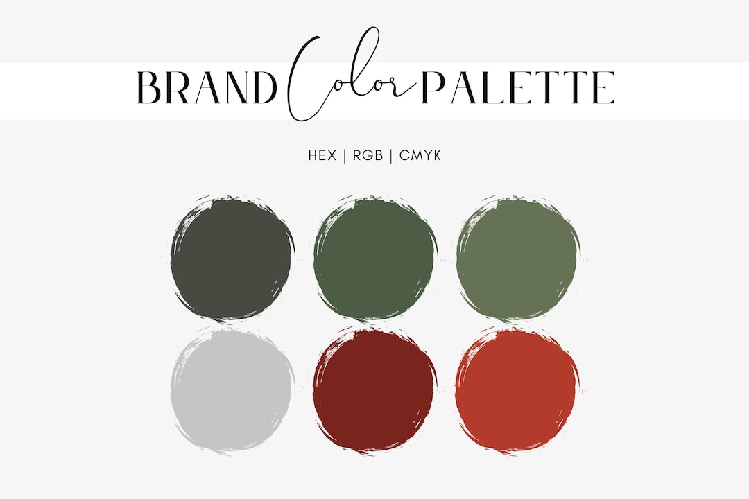 Earthy Christmas Color Palette for Branding Design, Green and Red ...