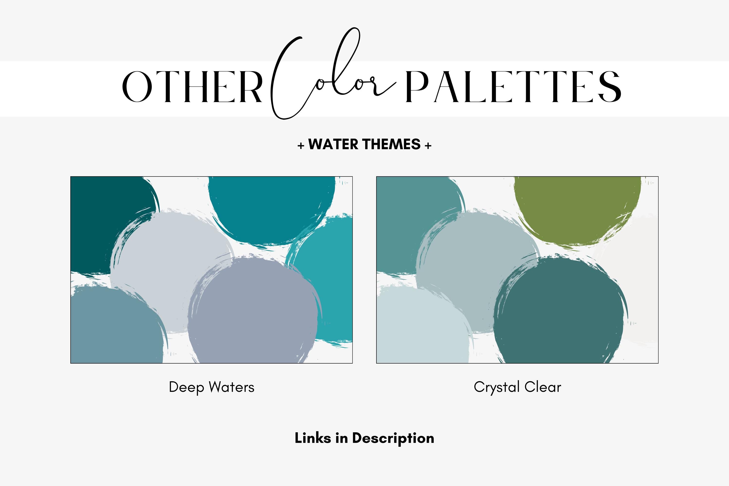 Riptide Color Palette, Water Themed Branding, Silver, Aqua, Ice Blue ...