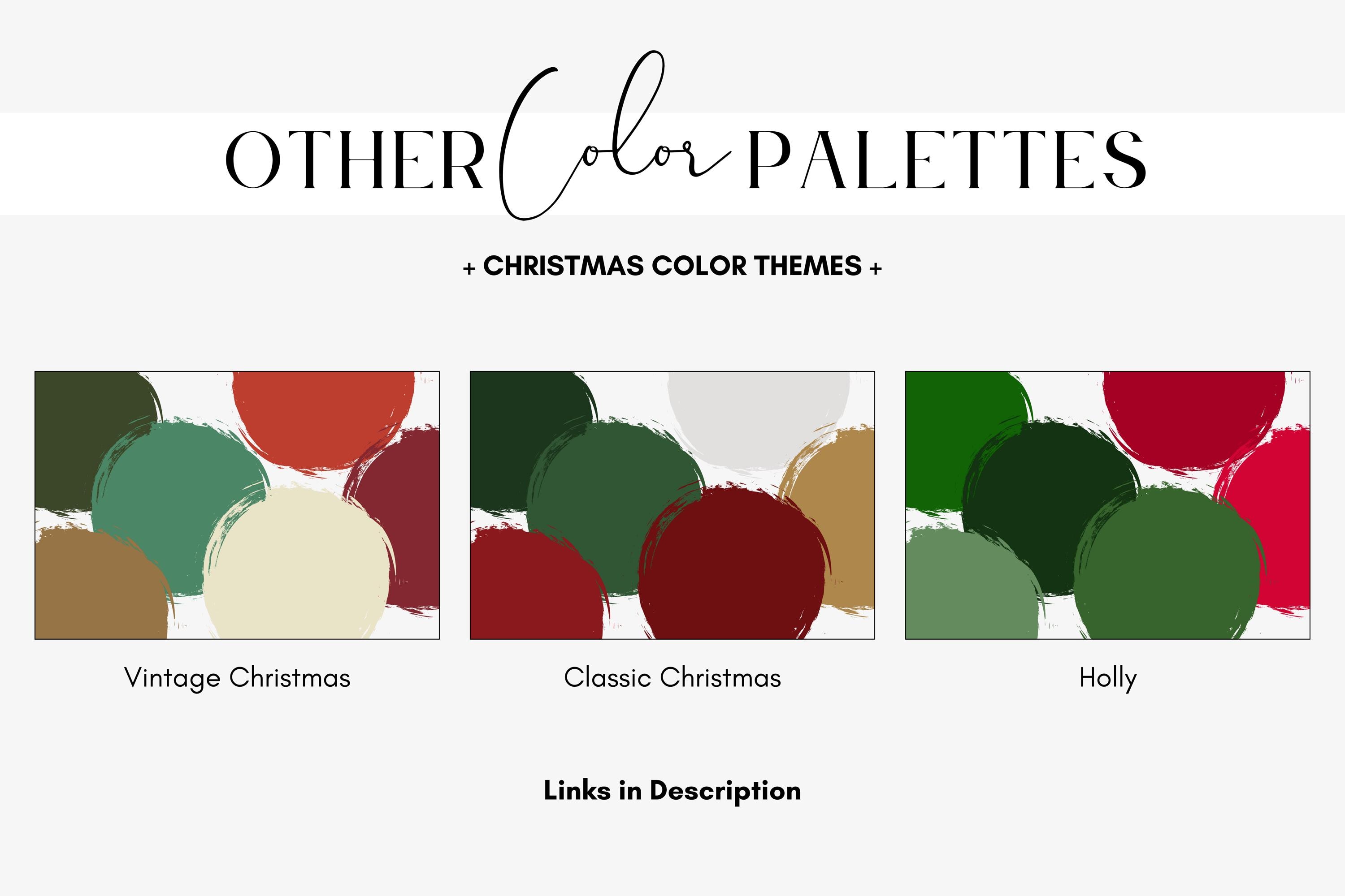 Earthy Christmas Color Palette for Branding Design, Green and Red ...