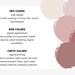 Dusty Rose Color Palette, Soft Pink Brand Colors for Website and Social ...
