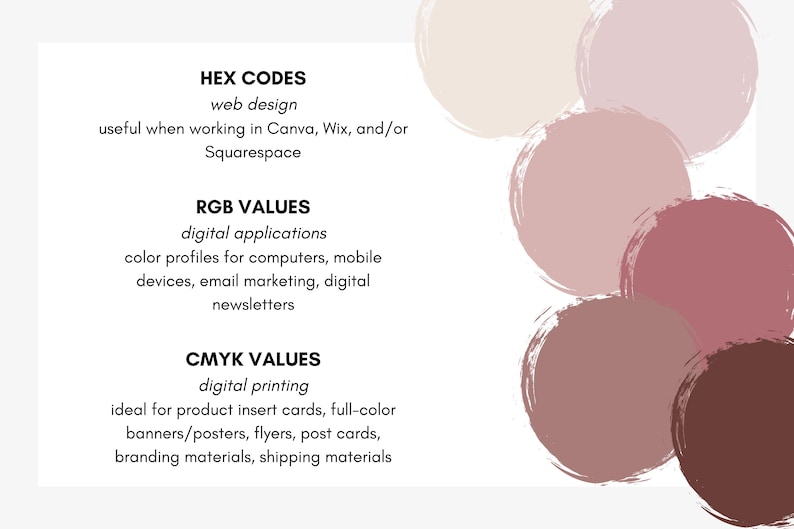 Dusty Rose Color Palette, Soft Pink Brand Colors for Website and Social ...