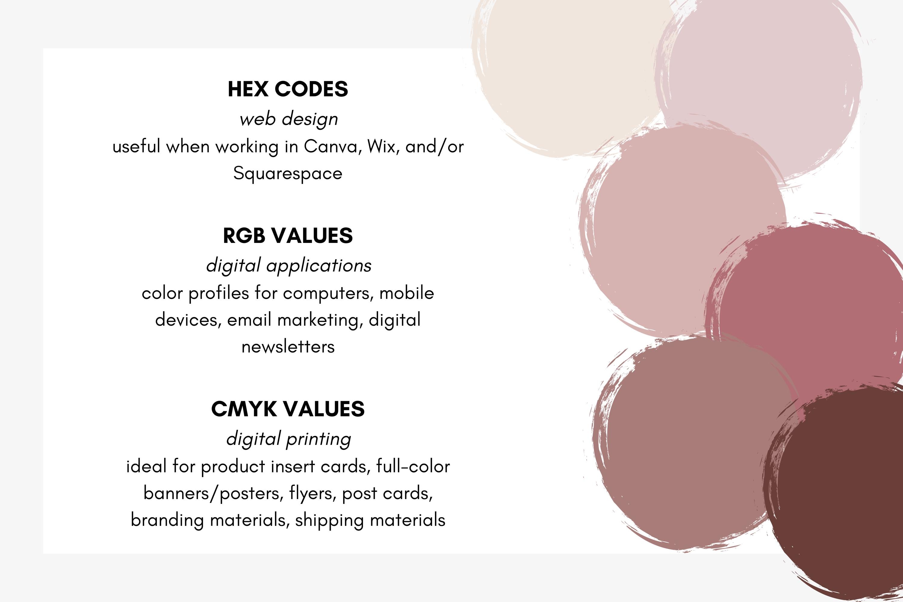 Dusty Rose Color Palette, Soft Pink Brand Colors for Website and Social ...