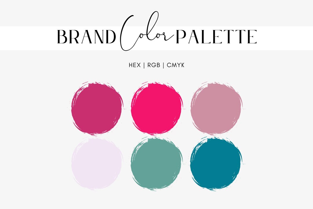 Bright Peonies Color Palette for Custom Branding, Website Design, Logos ...