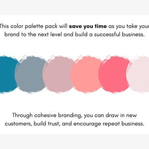 Blue Pink Color Palette, Branding Design, Bright Bold Color Scheme for ...