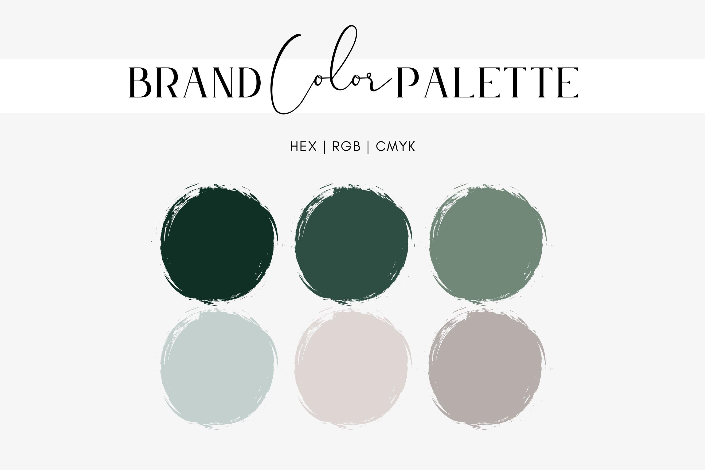 Eucalyptus Color Palette, Neutral Boho Branding for Website and Social ...
