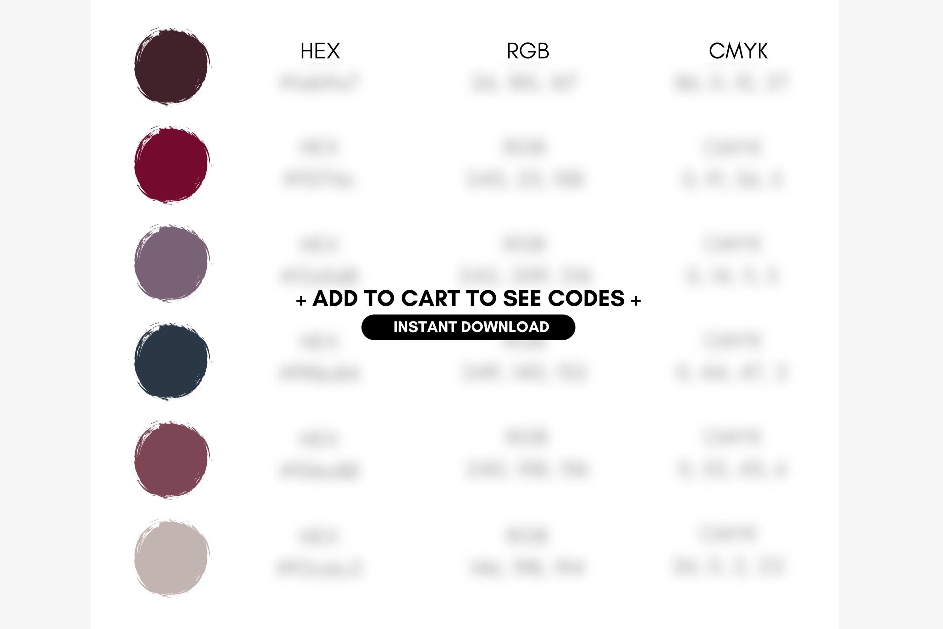 Mulled Wine Color Palette, Dark Purple, Rich Red, Lavender, Navy Blue ...